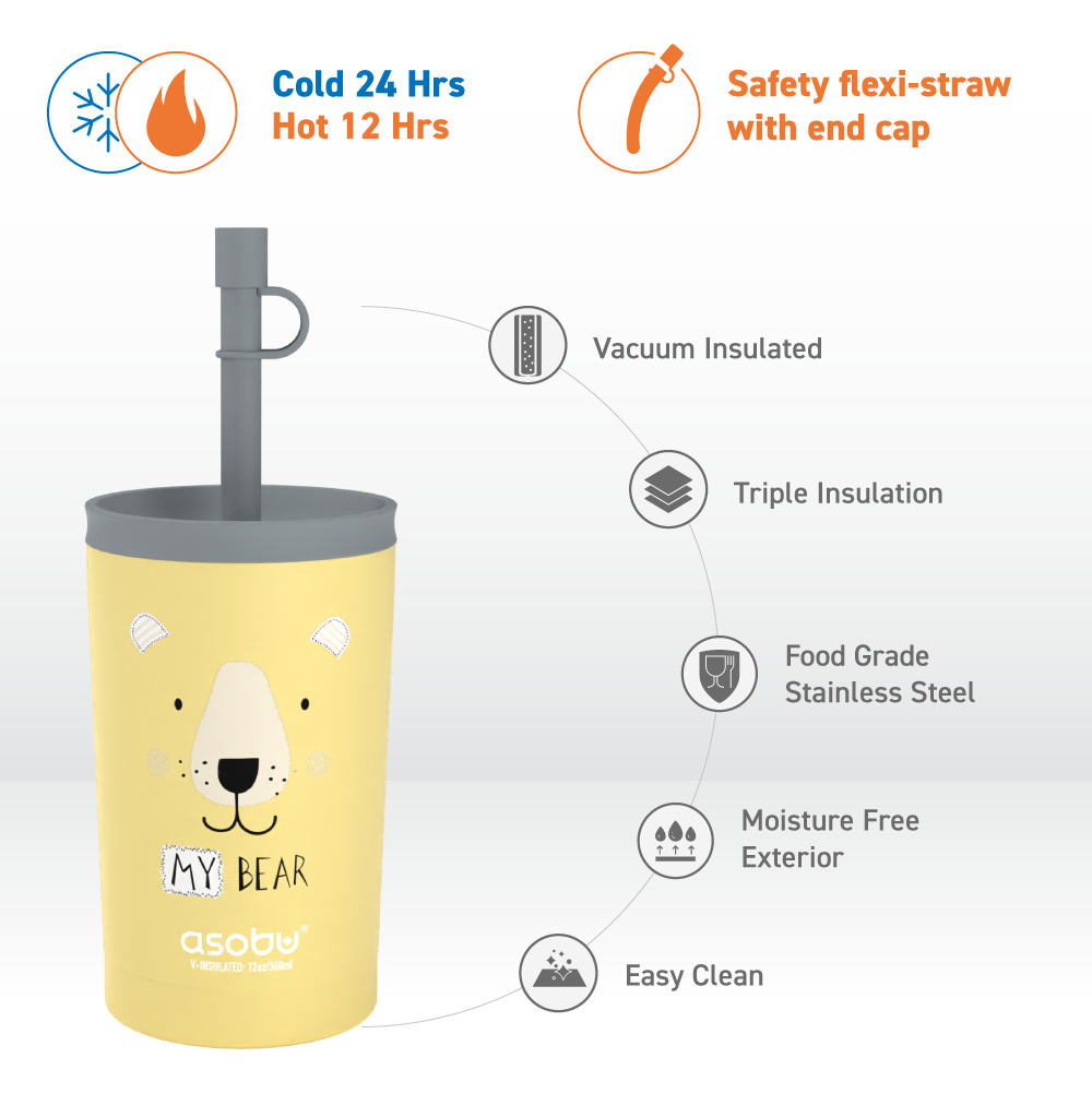 Kids Tumbler - The Yellow Mini Sippy Tumbler | Asobu – ASOBU®