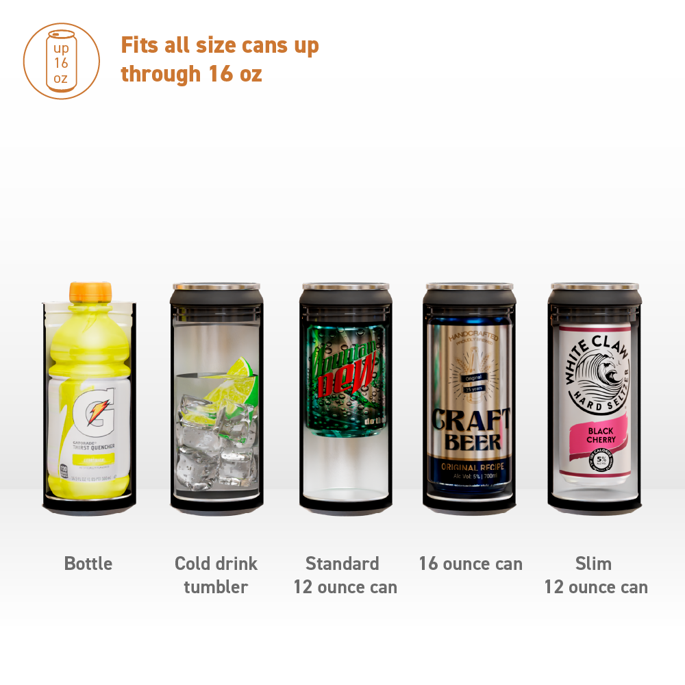 Black Multi Can Cooler - Beverage Can Cooler | Asobu – ASOBU®