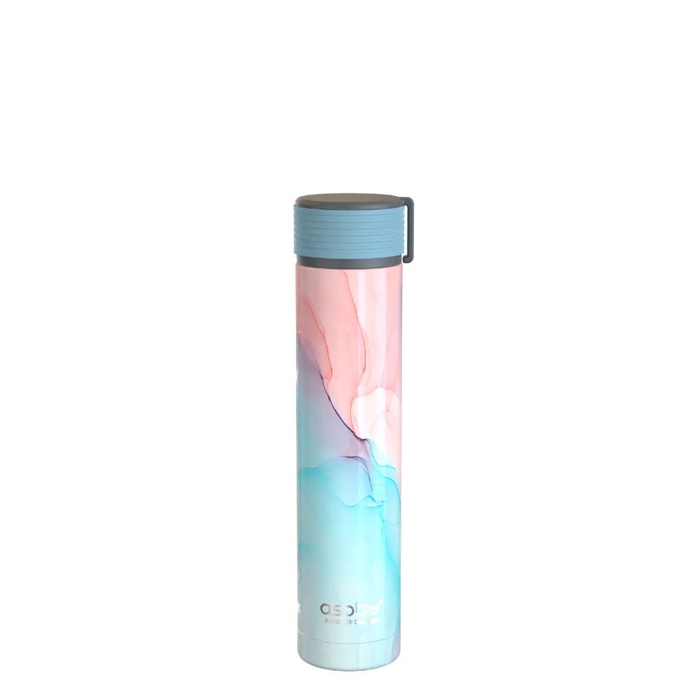 Glitter Silver Skinny Mini Lady Flask - Slim Water Bottle - 8 Oz ...