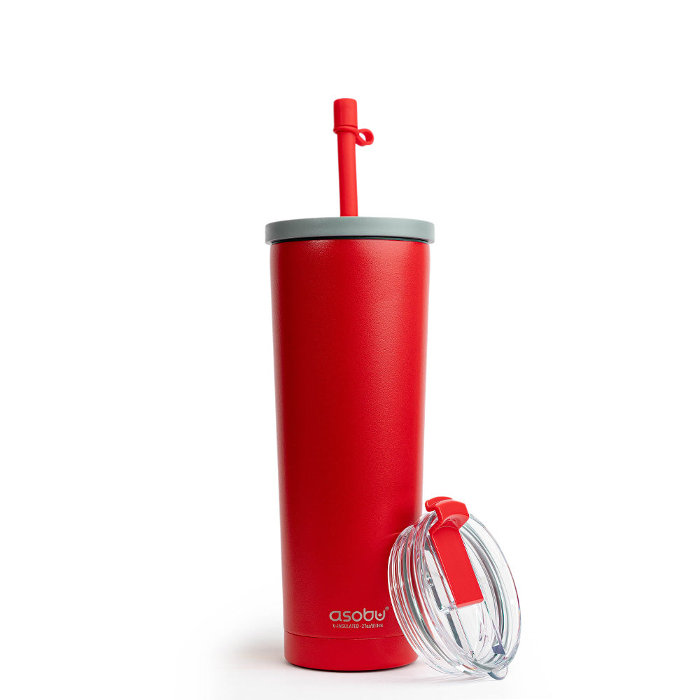Red Ocean Tumbler - Insulated Tumbler With Straw | ASOBU