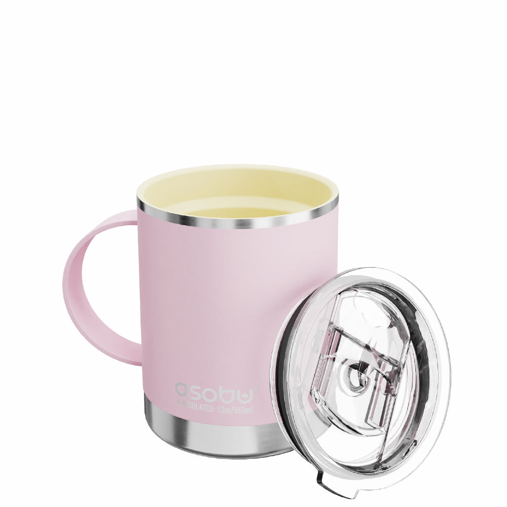 Pink Ultimate Coffee Mug - Insulated Stainless Steel Coffee Mug with ...