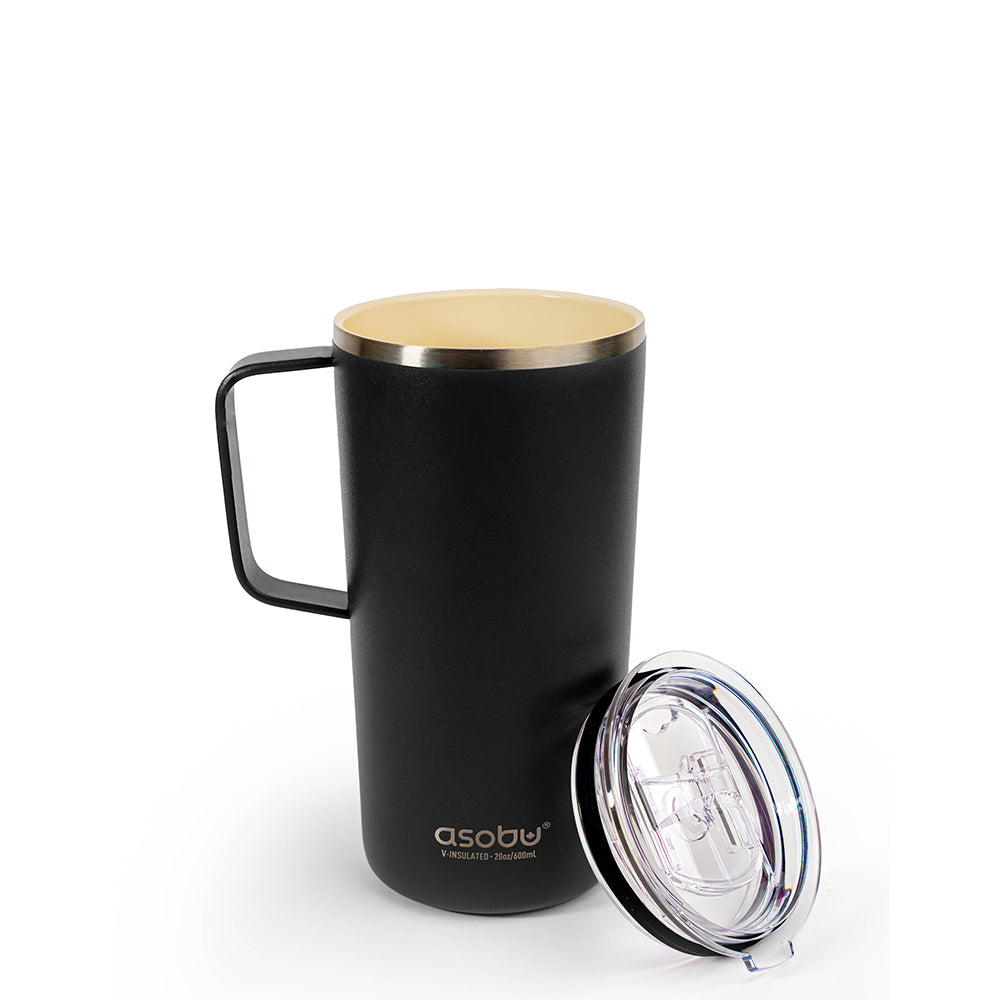 Tower Mug - Insulated Ceramic Coffee Mug - Stainless Steel Coffee Mug ...