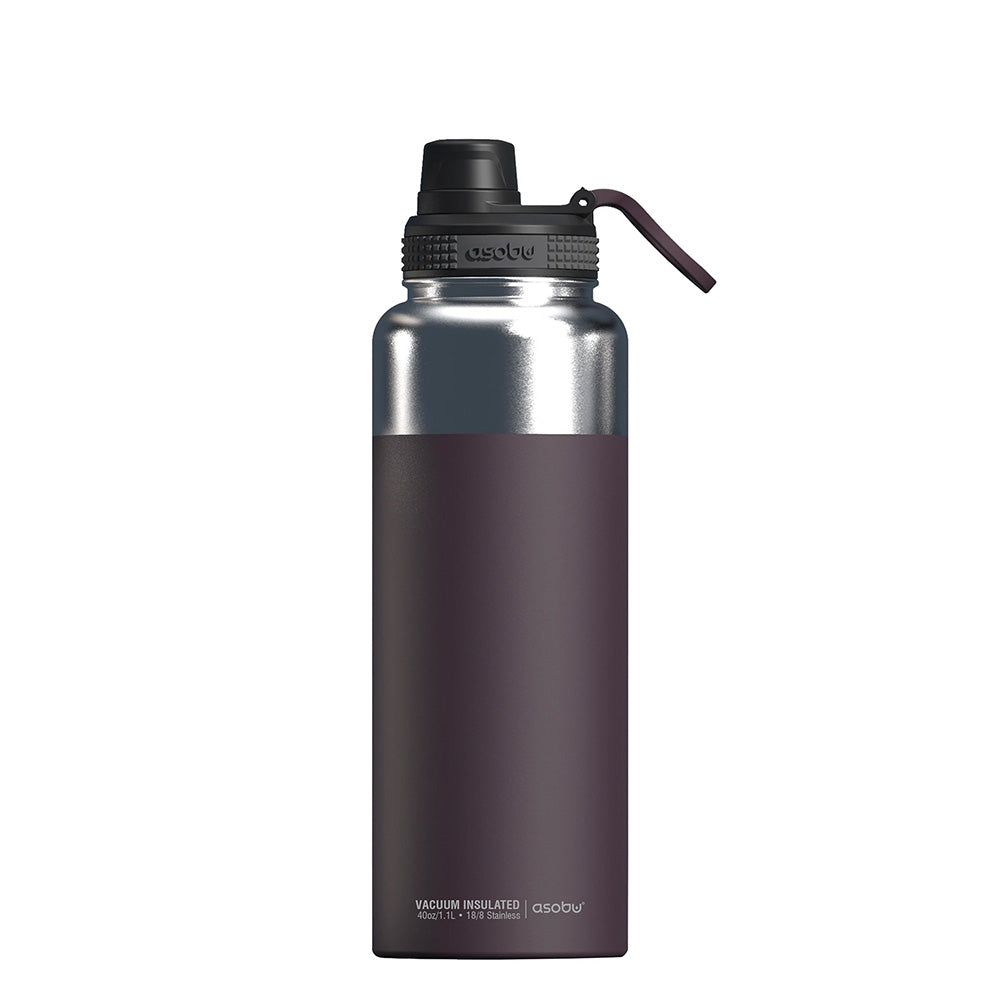 Burgundy Mighty Flask - Double Wall Stainless Steel Water Bottle With ...
