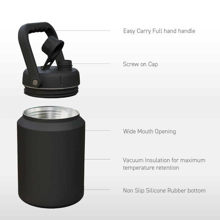 Mighty Jug - Insulated Half Gallon White Water Jug | ASOBU