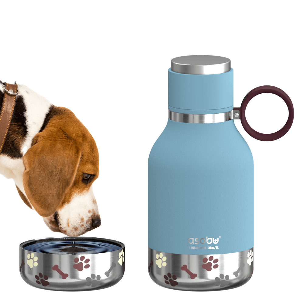 Dog Blue Bowl Bottle - Dog Water Bottle & Dog Water Dispenser | ASOBU ...