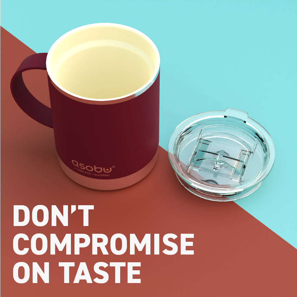 Maroon Ultimate Coffee Mug - Insulated Stainless Steel Coffee Mug with ...