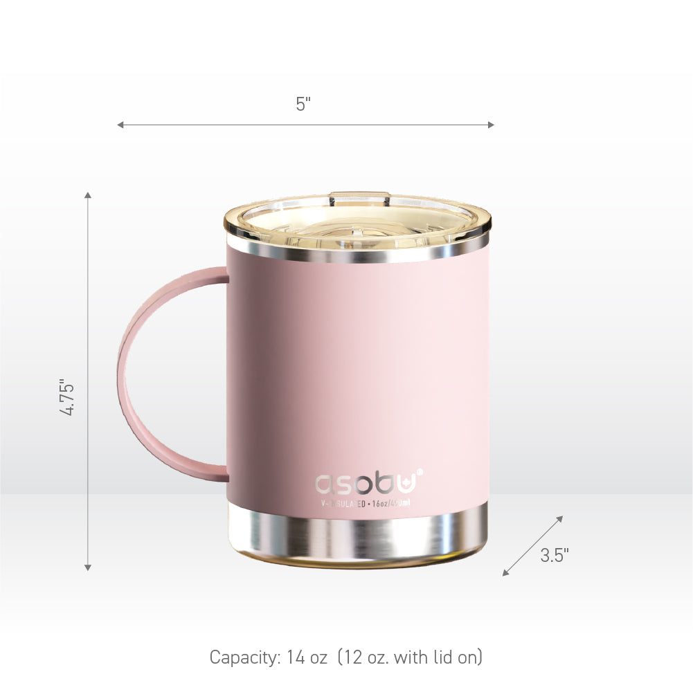 Pink Ultimate Coffee Mug - Insulated Stainless Steel Coffee Mug with ...