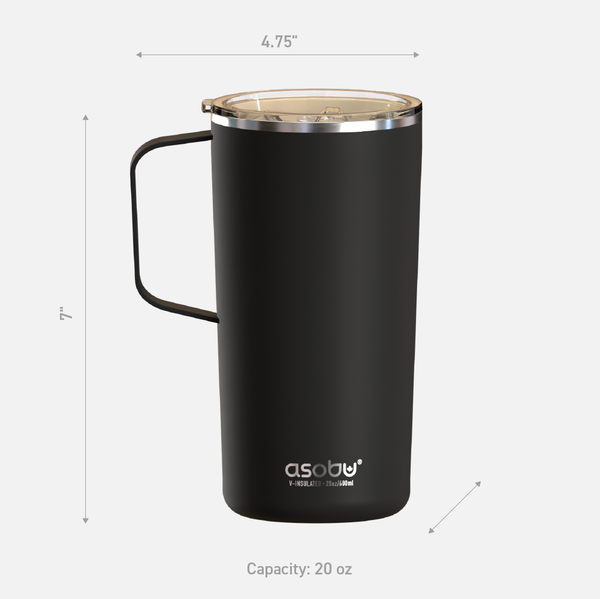 Mint Tower Mug - Stainless Steel Coffee Mug With Handle | ASOBU