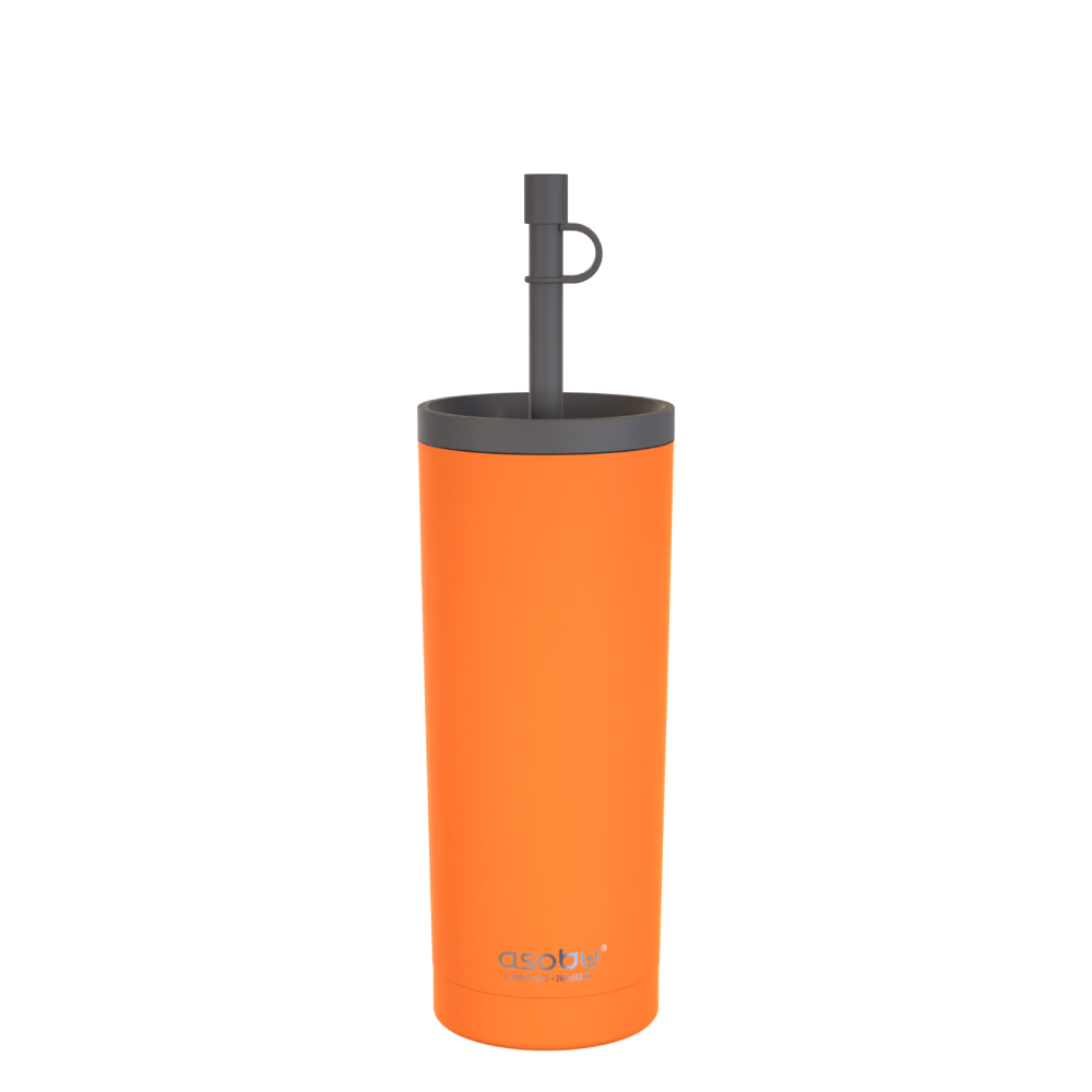 Orange Super Sippy - Insulated Sipper Cup With Straw | ASOBU