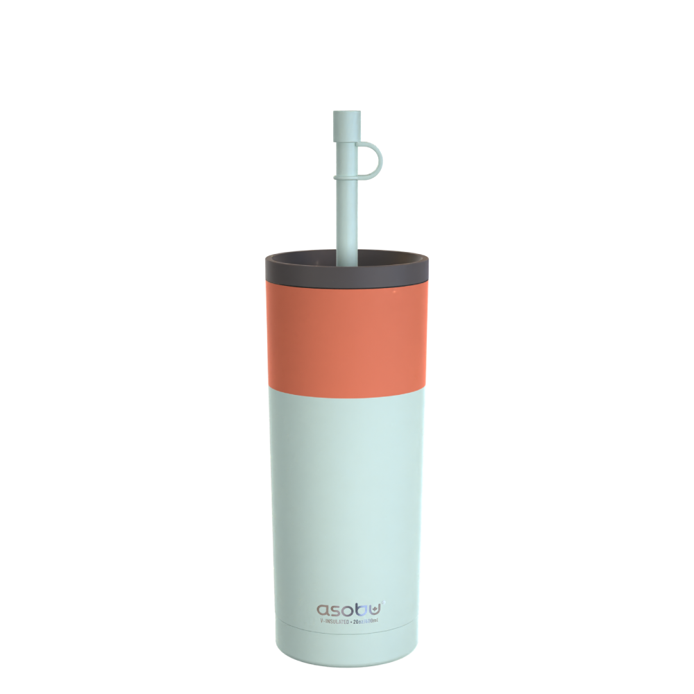 Pastel Teal Super Sippy - Insulated Sipper Cup With Straw | ASOBU