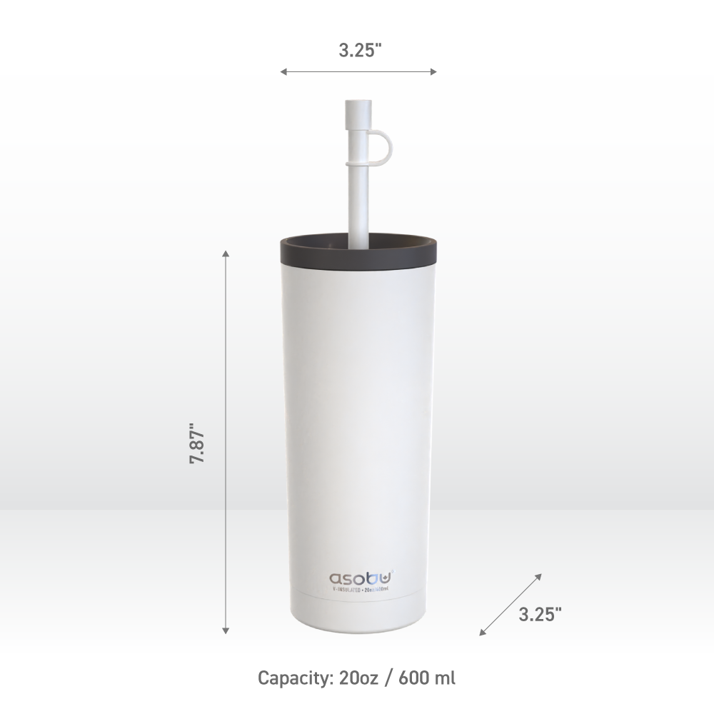 White Super Sippy - Insulated Sipper Cup With Straw | ASOBU – ASOBU®