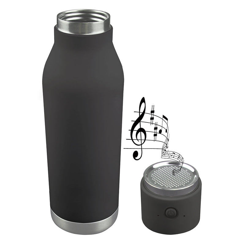 Black Wireless BT60 - Speaker Water Bottle - Water Bottle With Speaker ...